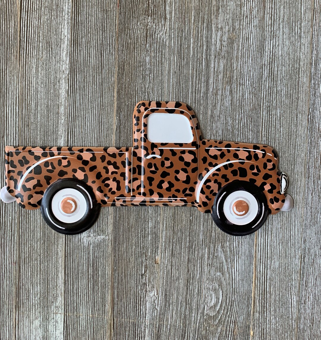 Metal Cheetah Truck Signcheetah Print Truck Sign Animal - Etsy