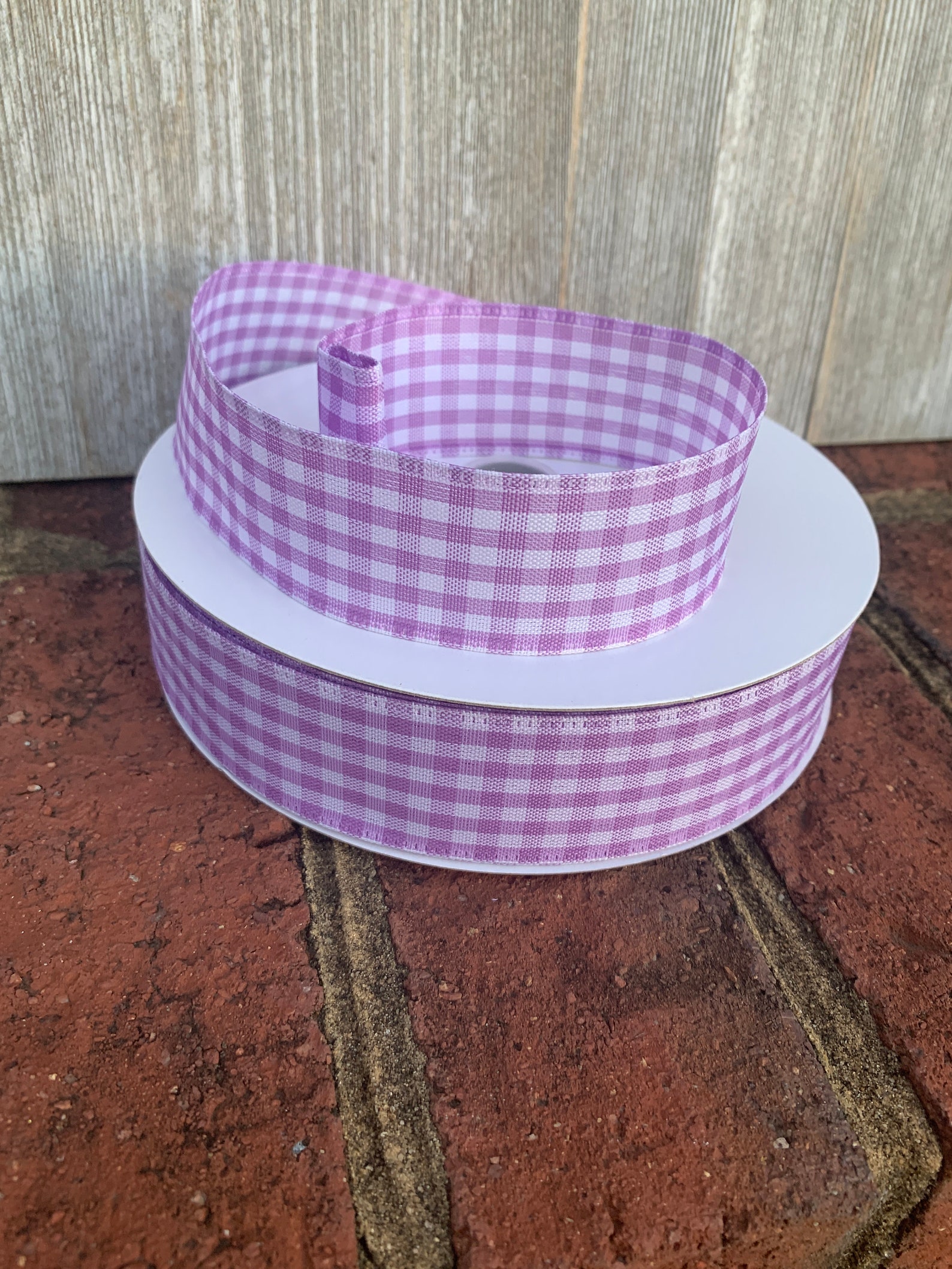 Purple Gingham Ribbon Purple and White Gingham Ribbon Purple - Etsy