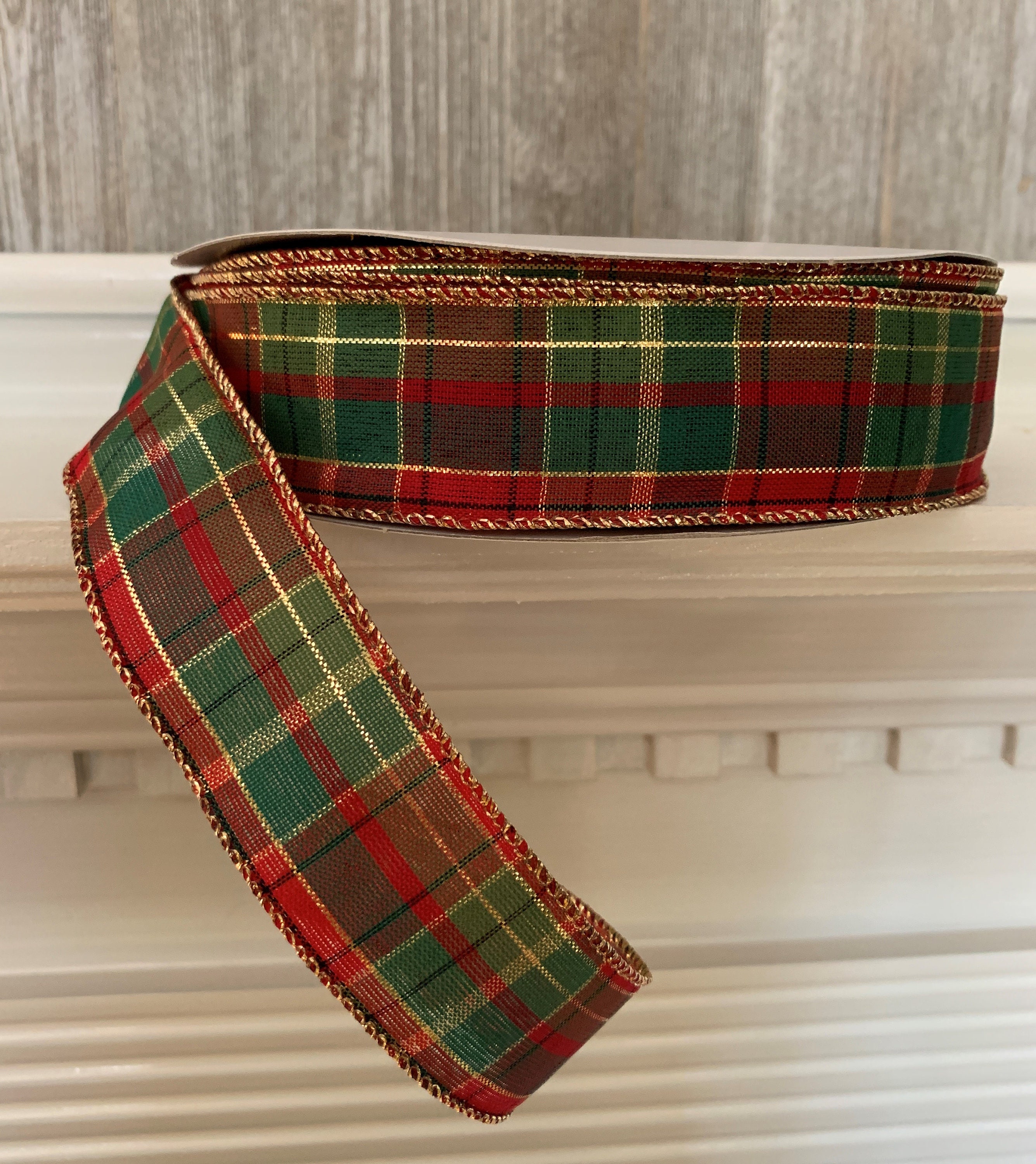 Red and Green Plaid Christmas Ribbon Plaid Christmas | Etsy