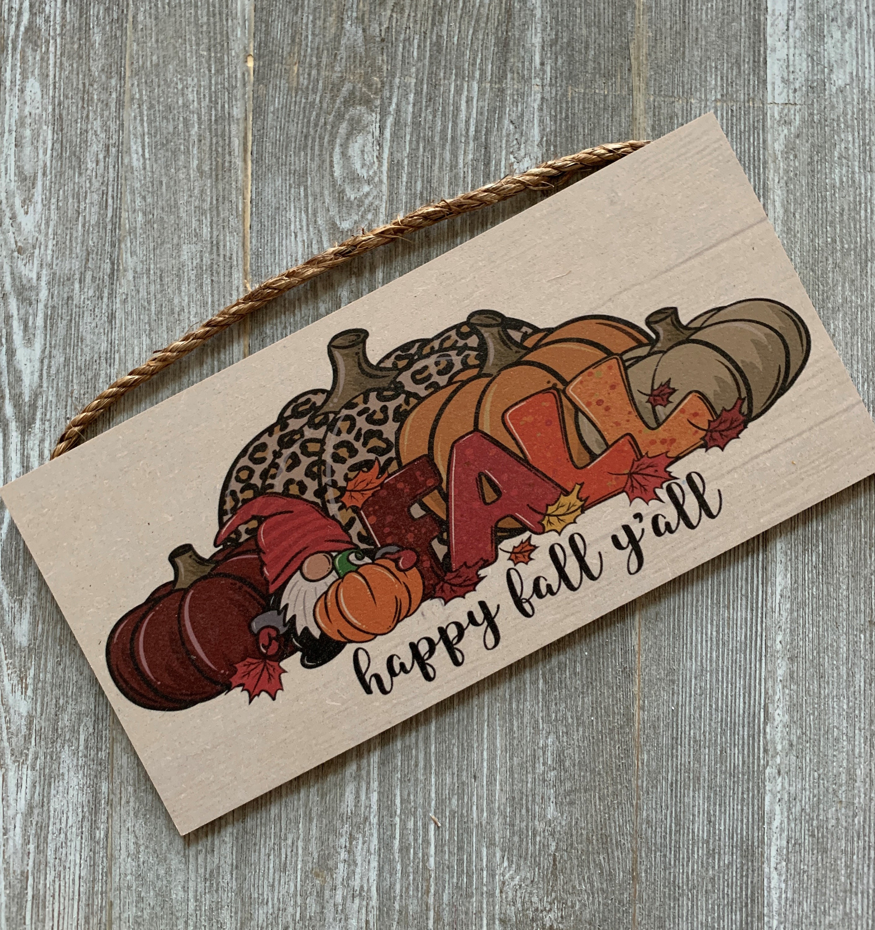 Happy Fall Yall Gnome signpumpkins and gnome signfall | Etsy