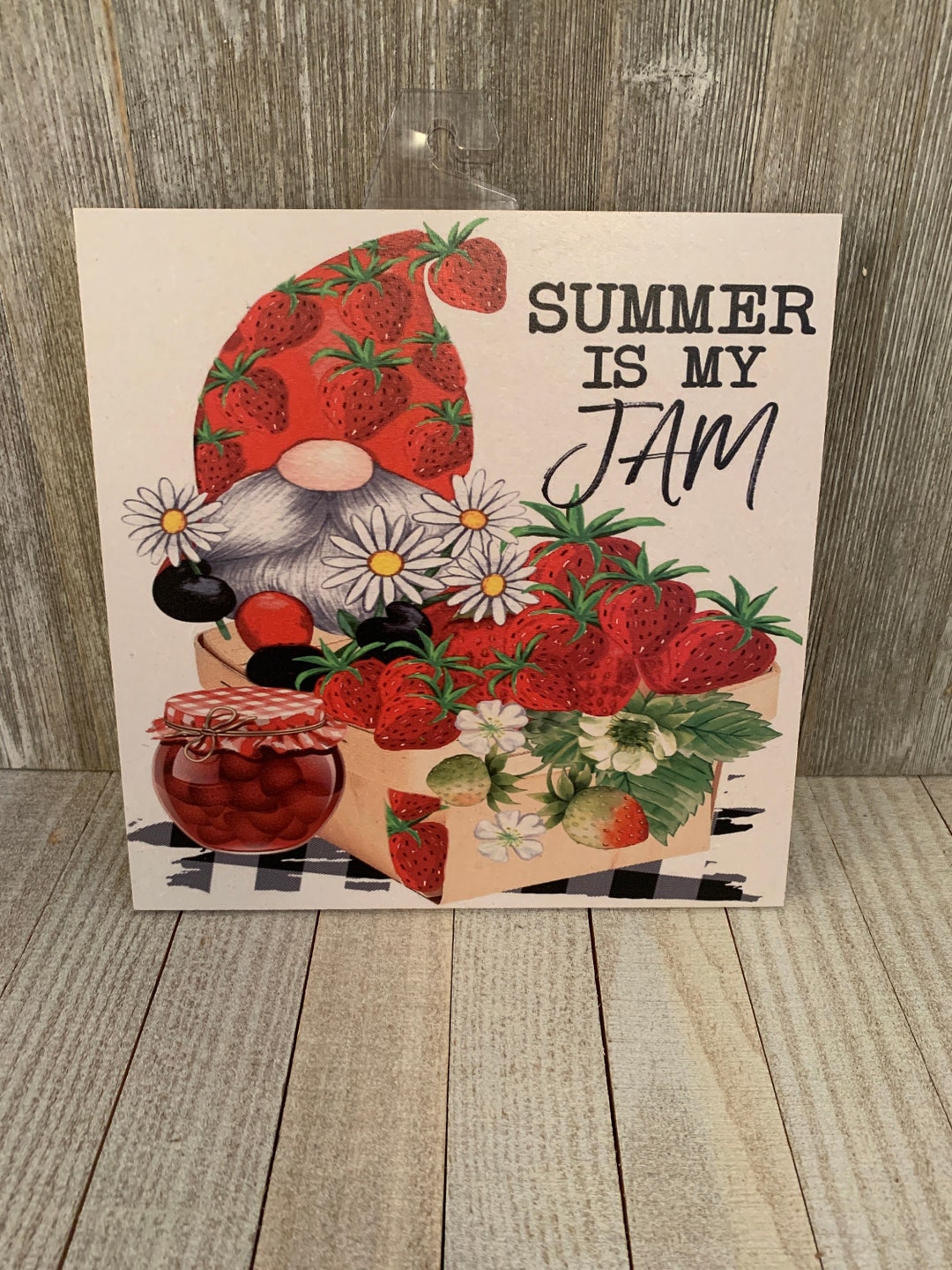 Summer is My Jam Gnome Sign, Strawberry Gnome Sign,jar of Jam Sign ...