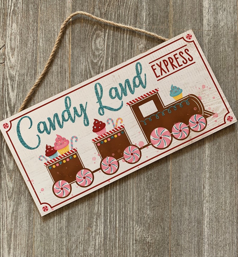 Candy Land Express Sign Candy Land Sign Christmas Candy - Etsy