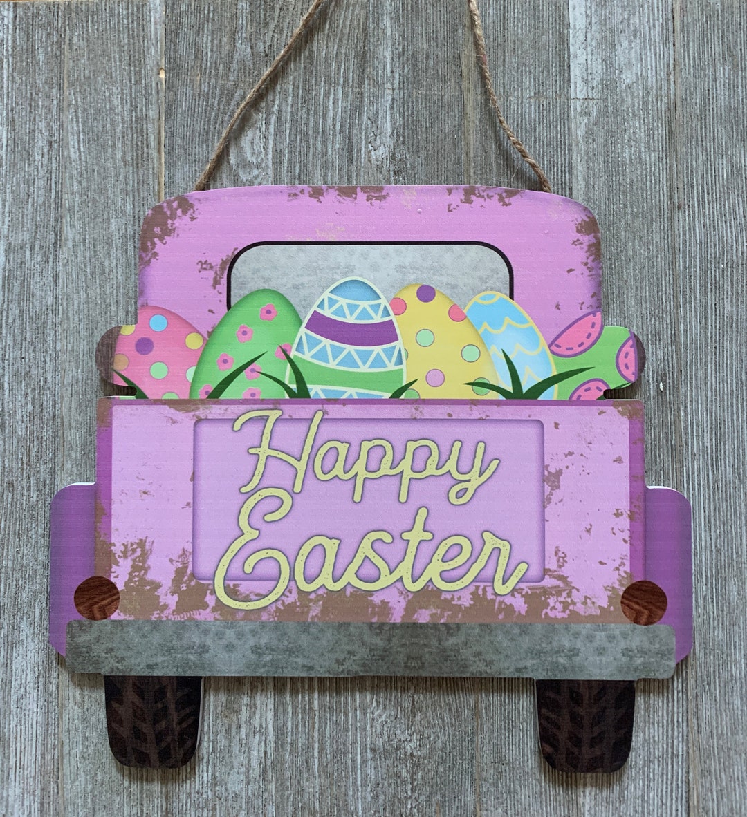 Happy Easter Truck Sign, Easter Eggs Truck Sign,easter Egg Sign for ...