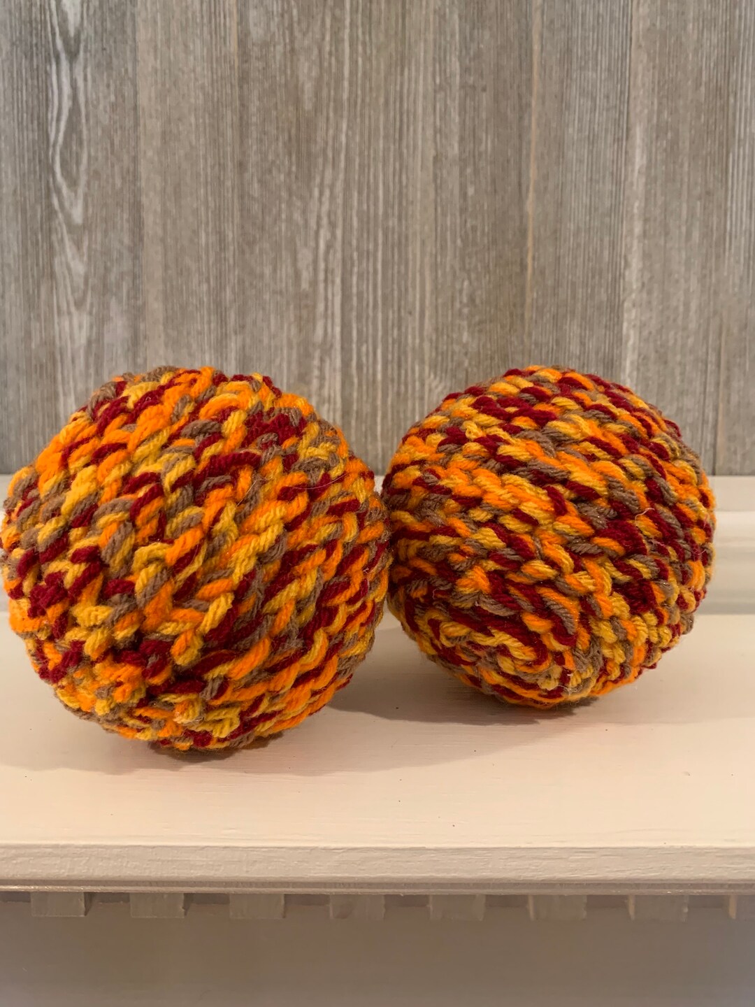 Fall Yarn Ball Set: Handmade Thanksgiving Bowl Fillers, Wreath ...