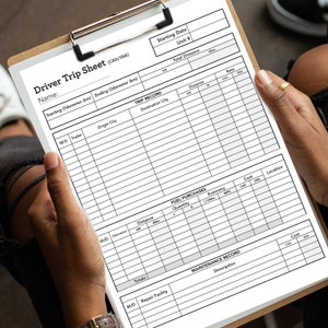 Truck Driver Trip Sheets Bundle, Transportation and Travel Trackers ...