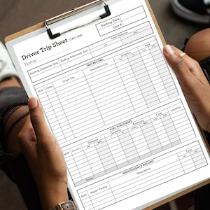 Truck Driver Trip Sheet, Cross Border Metric and Imperial Distance and ...
