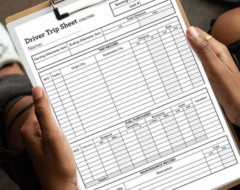 Truck Driver Trip Sheet - Etsy