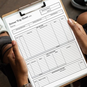 Truck Driver Trip Sheet, USA Trucker Trip Sheet, Imperial Driver Trip ...