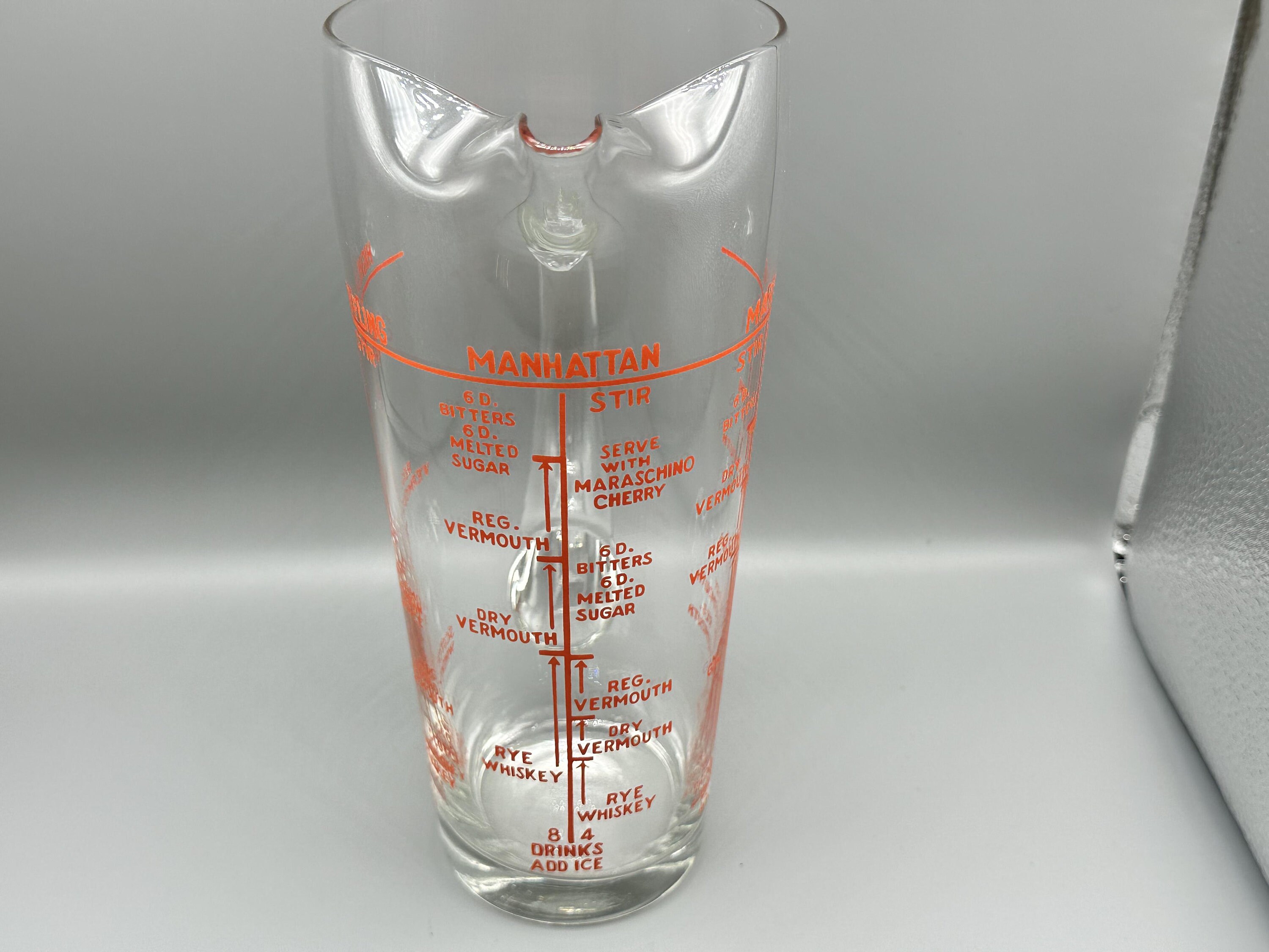 Vintage Bar Mixing Pitcher With Recipes - Etsy