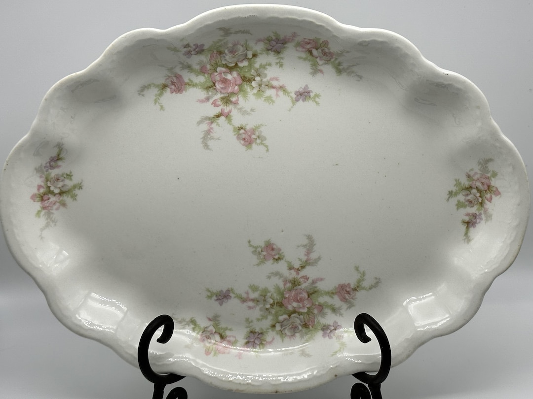 Vintage Homer Laughlin Hudson Rose Pattern Small Platter - Etsy