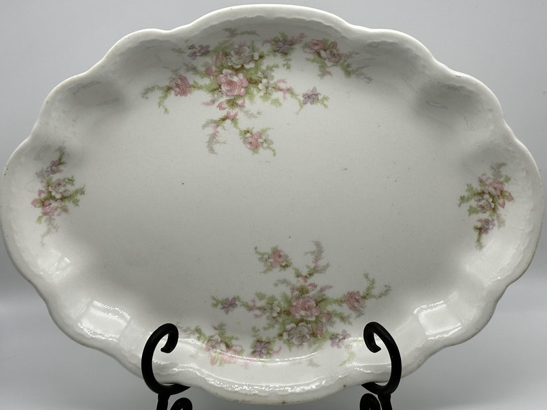 Vintage Homer Laughlin Hudson Rose Pattern Small Platter - Etsy
