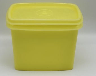 Vintage Tupperware Yellow Storage Container With Lid - Etsy