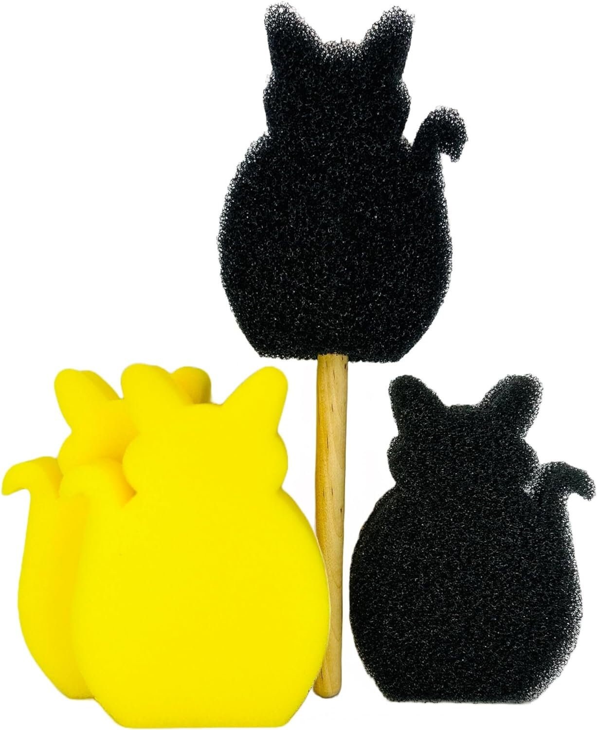 This Little Kitty Does Dishes 4pc Set - Cat Themed Kitchen Scrubber ...