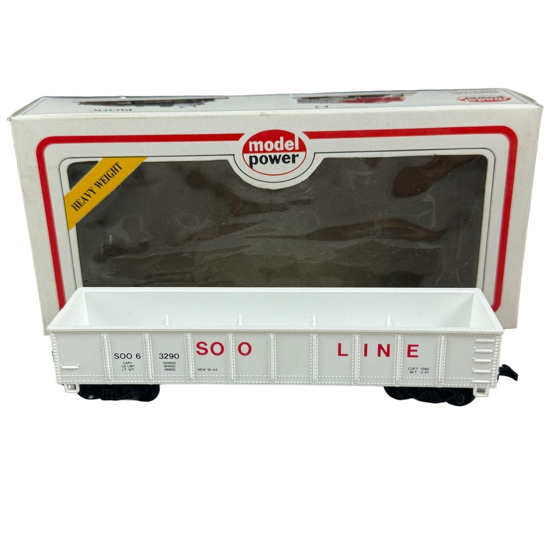 Model Power HO Scale 40 Gondola Soo Line Railroad Car #8506 in Box - Etsy