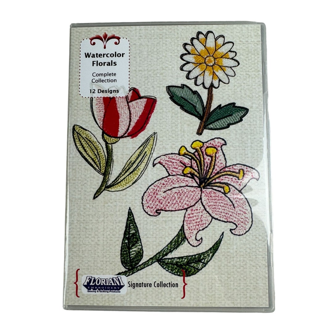 Floriani Signature Collection Watercolor Florals Embroidery Machine ...