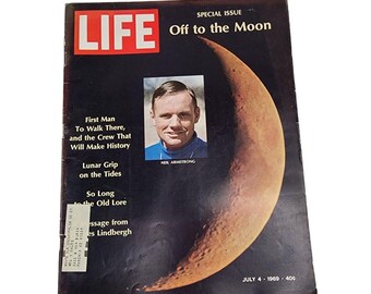July 4 1969 Life Magazine Special Issue off to the Moon Neil Armstrong ...