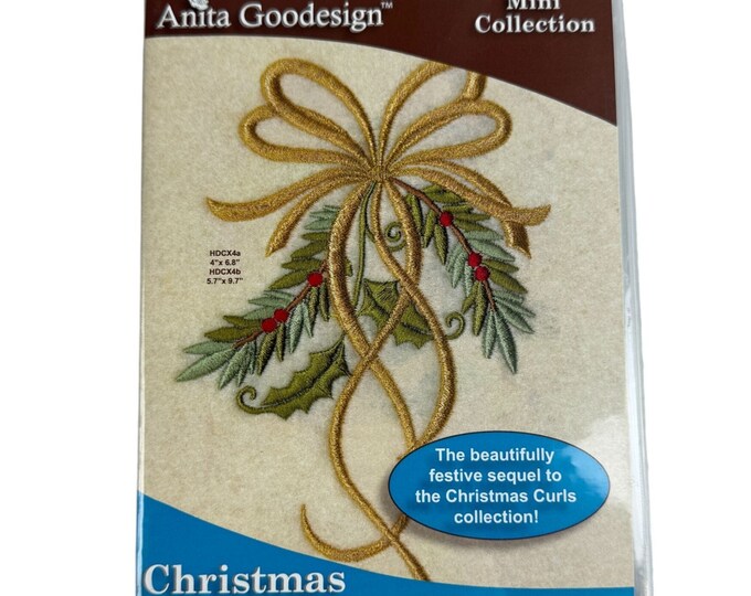 Anita Goodesign Mini Collection Christmas Curls 2 Embroidery Design CD ...