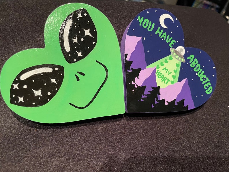 Alien UFO Valentine’s Day Plaque Keepsake Gift Cheesy Valentine - Etsy