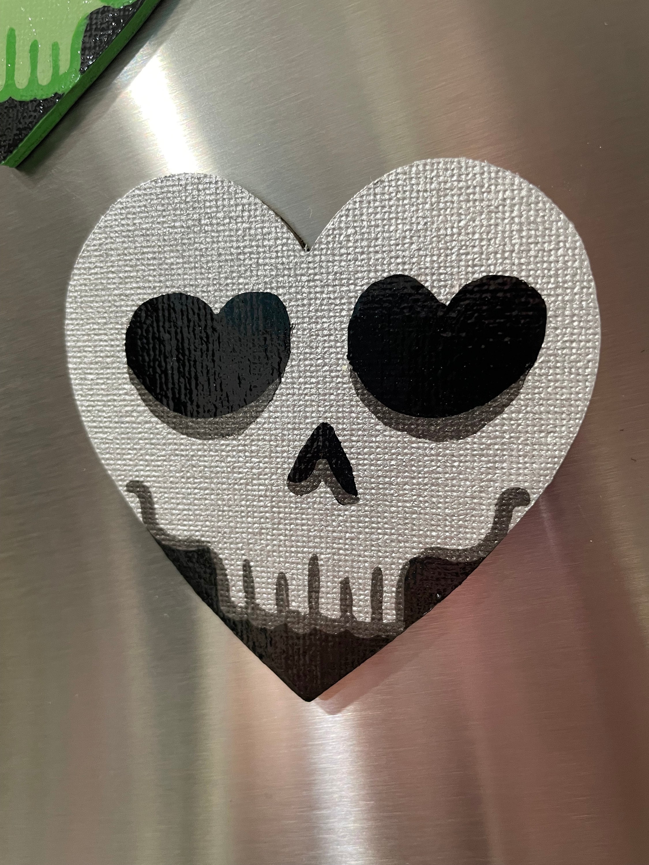 Heart Skull Magnet: Pastel Goth Fridge Decor - Etsy