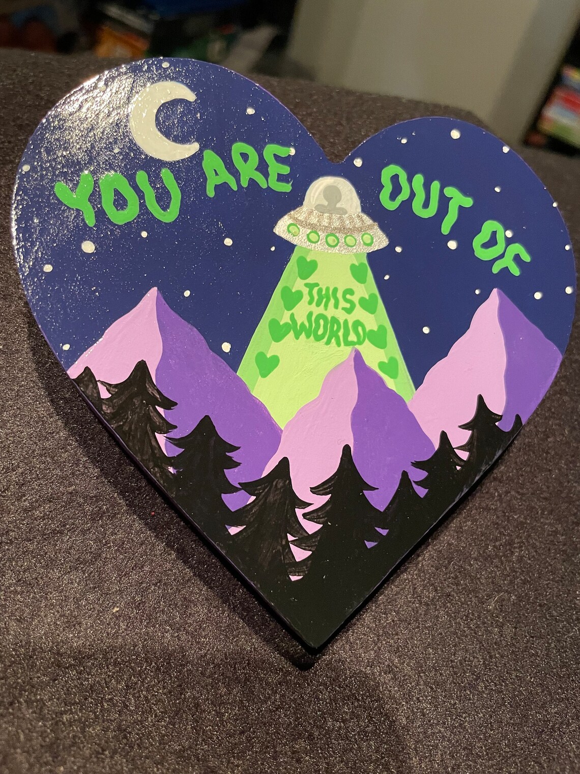 Alien UFO Valentine’s Day Plaque Keepsake Gift Cheesy Valentine - Etsy