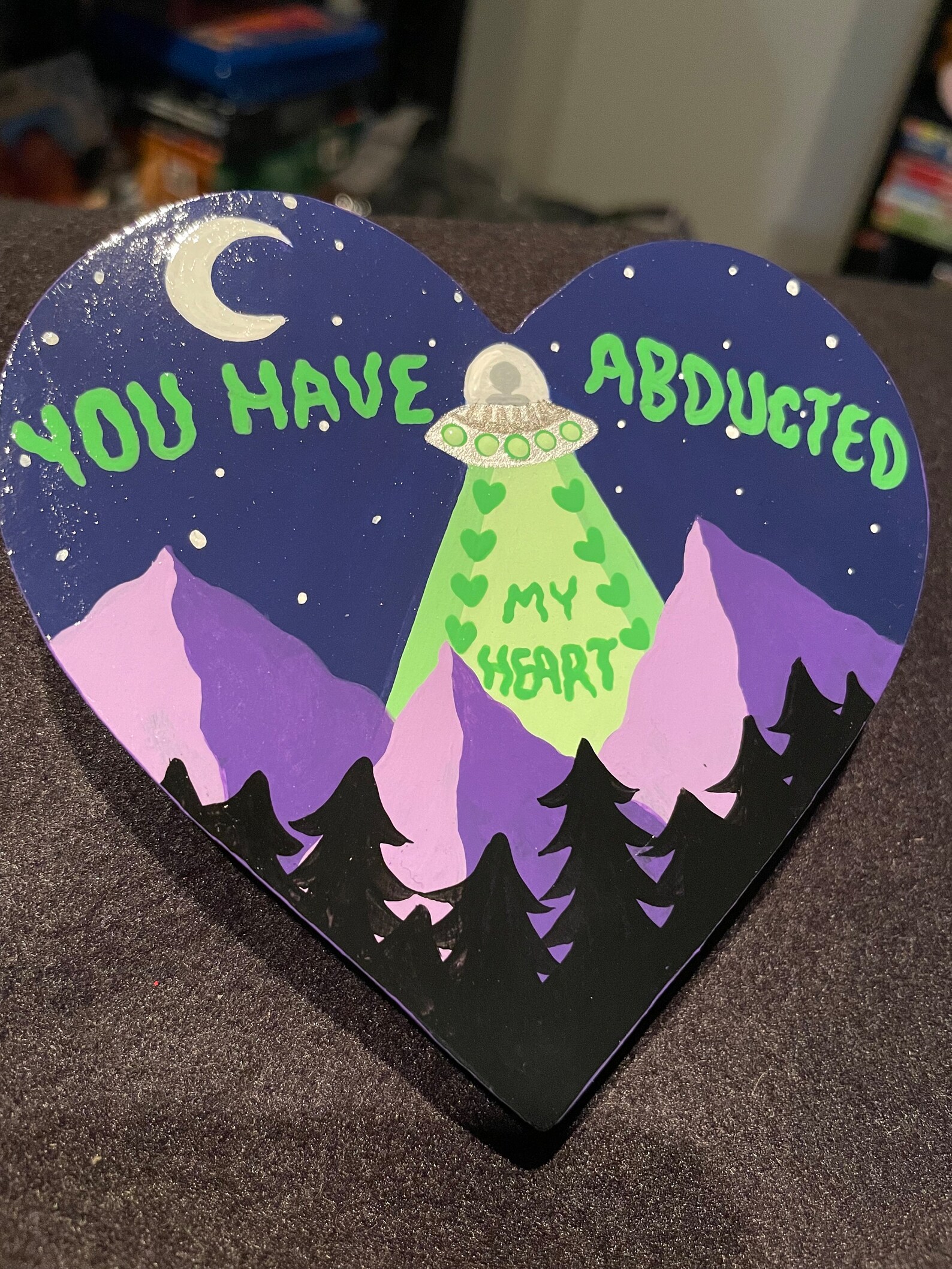 Alien UFO Valentine’s Day Plaque Keepsake Gift Cheesy Valentine - Etsy
