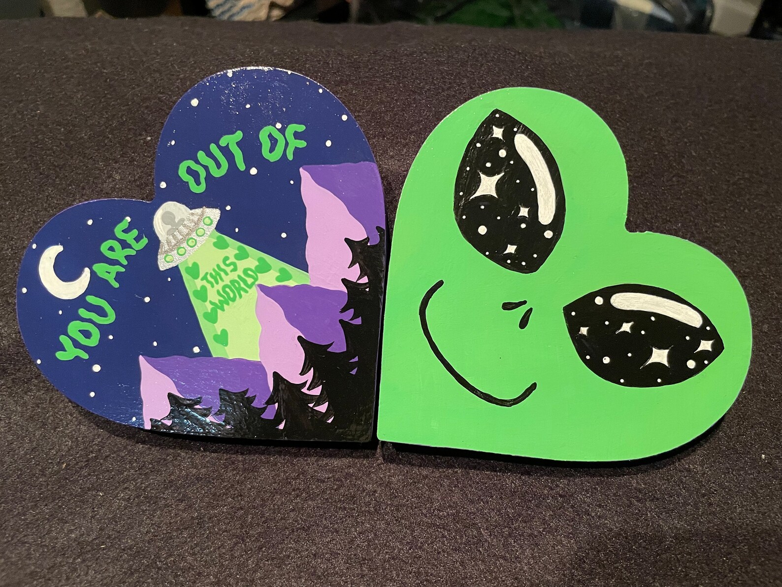 Alien UFO Valentine’s Day Plaque Keepsake Gift Cheesy Valentine - Etsy