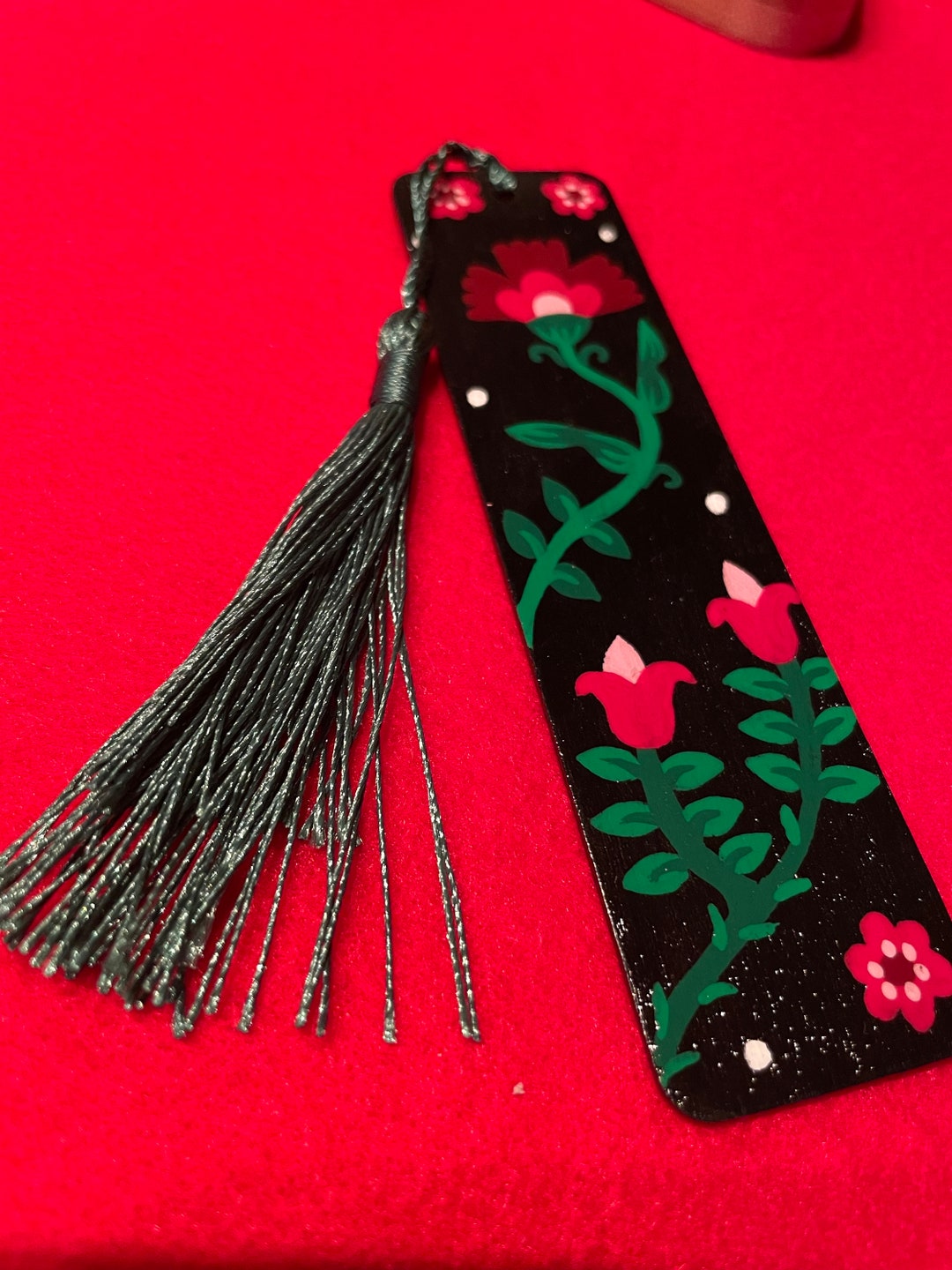 Floral Folk Art Scandinavian Inspired Flower Bookmark - Etsy