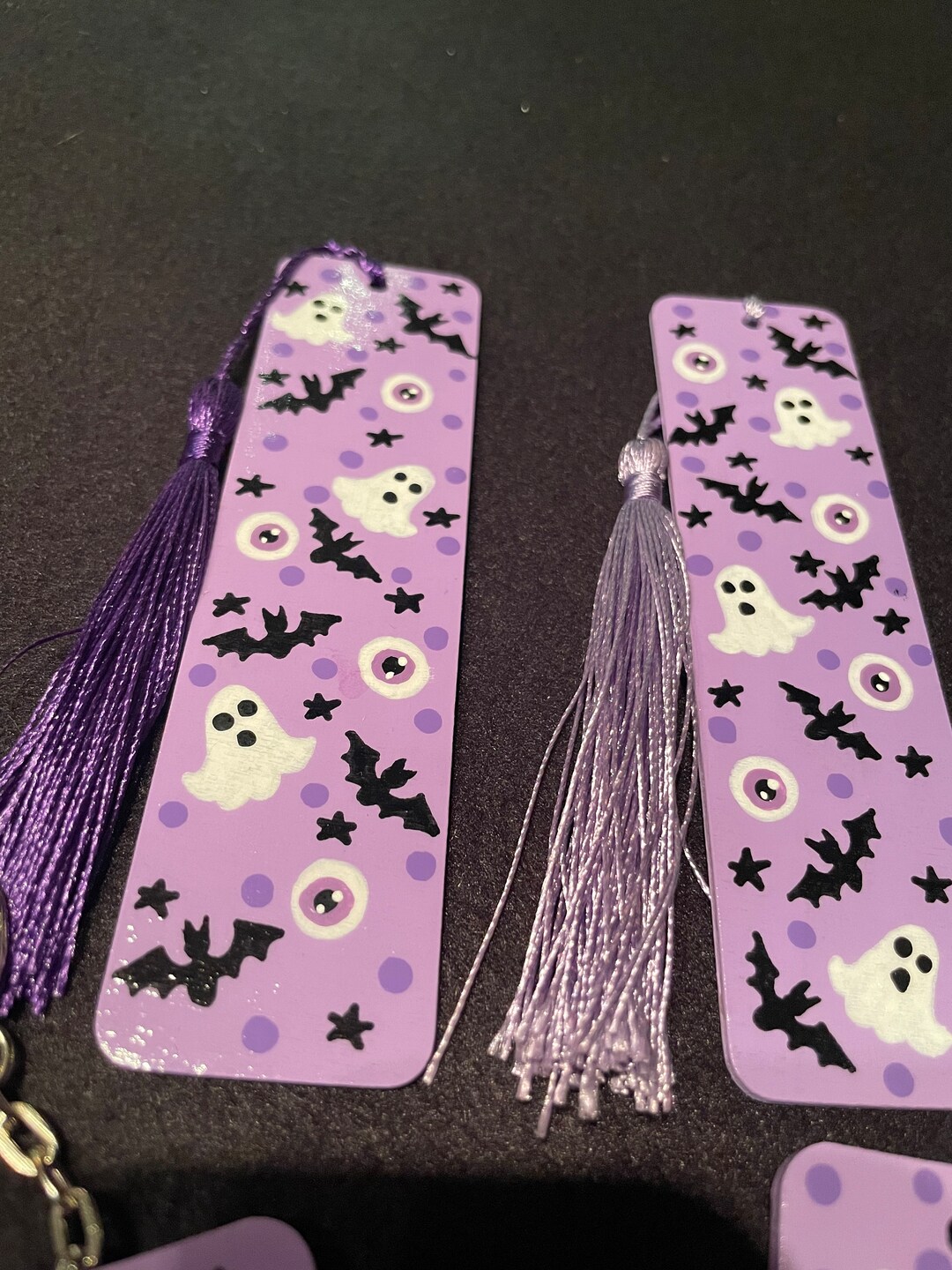 Spooky Cute Pastel Ghost and Bats Bookmark - Etsy