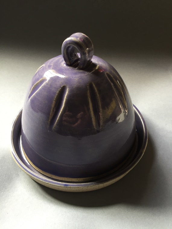 Ceramic Purple Butter Dish Ceramic Butter Dish and Bell Shaped Cover Ceramic Cheese Dish Countertop Storage Butter Server Cheese Server Etsy UK