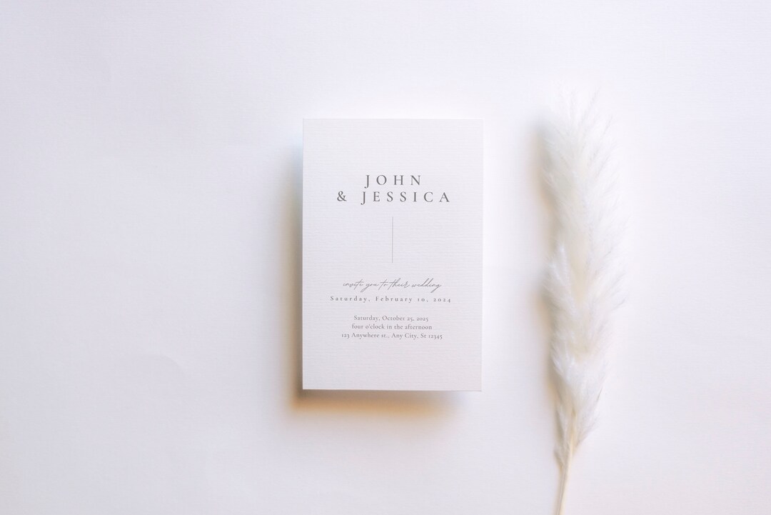 4x6 Wedding Card Mockup, Plain White Minimal Invitation Mockups, Blank ...