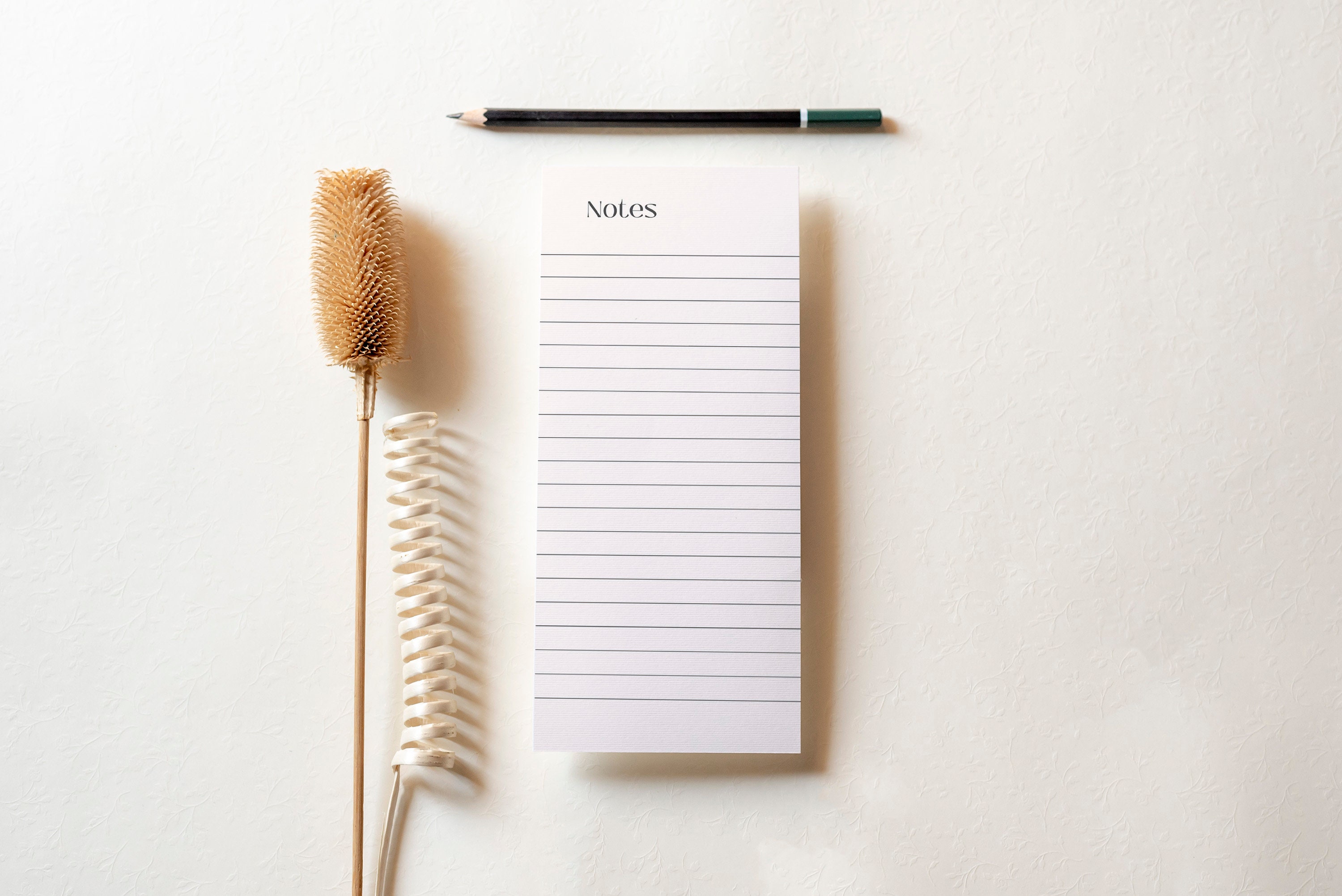 Notepad Mockup Bundle 4x9 Blank Card Mockups Minimal Boho Cream Ivory ...