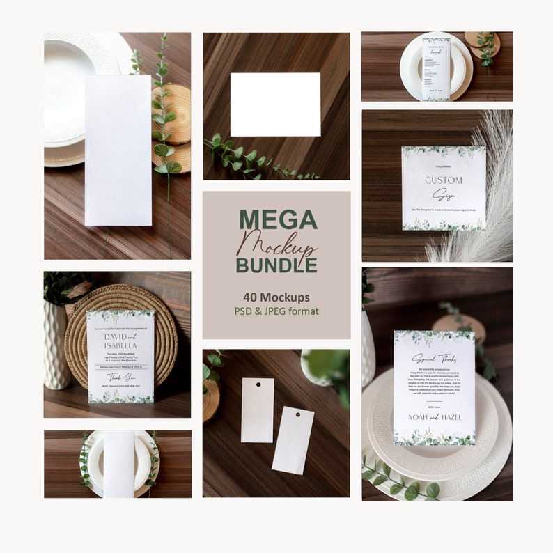 40 Greeting Card Mockup Bundle Moody Rustic Minimal Mockups Boho ...