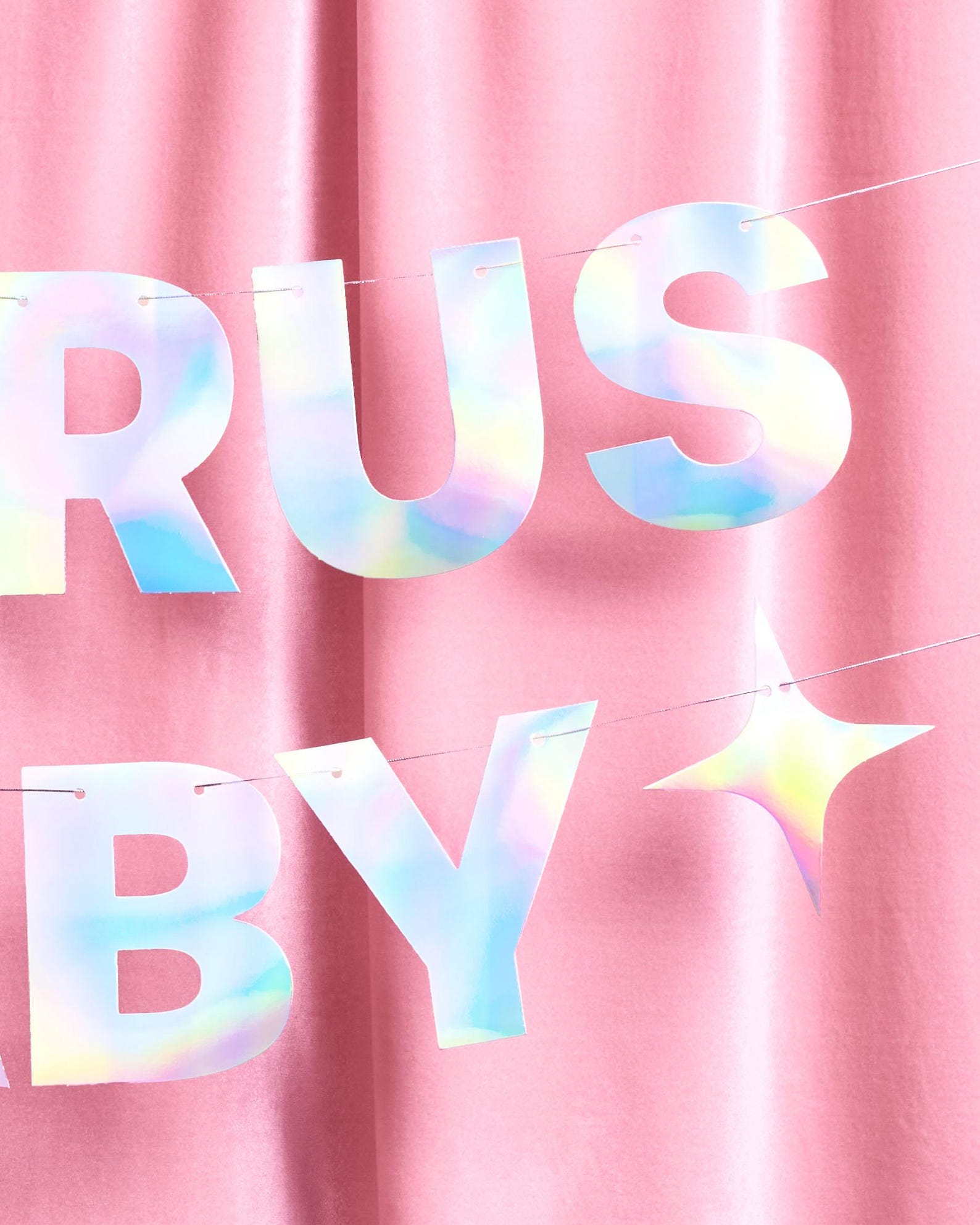 Xo, Fetti Taurus Baby Birthday Party Iridescent Foil Banner - 5 Ft ...