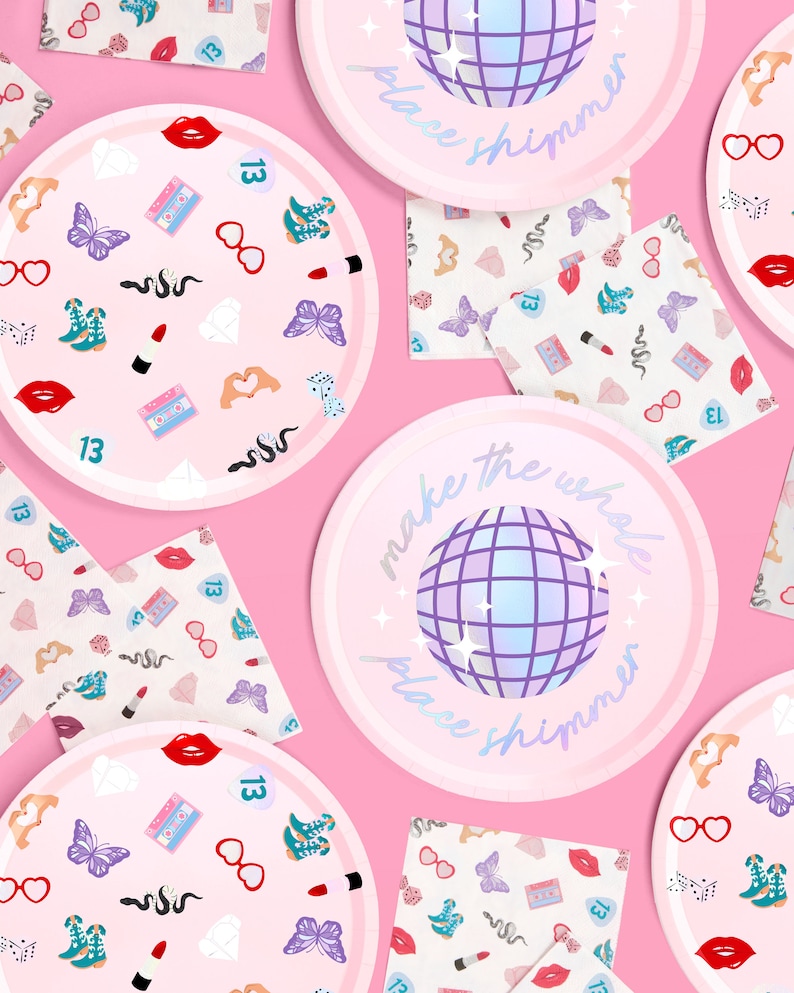 Xo, Fetti Eras Party Paper Plates | 24pcs. 9" | Concert Party Tableware ...