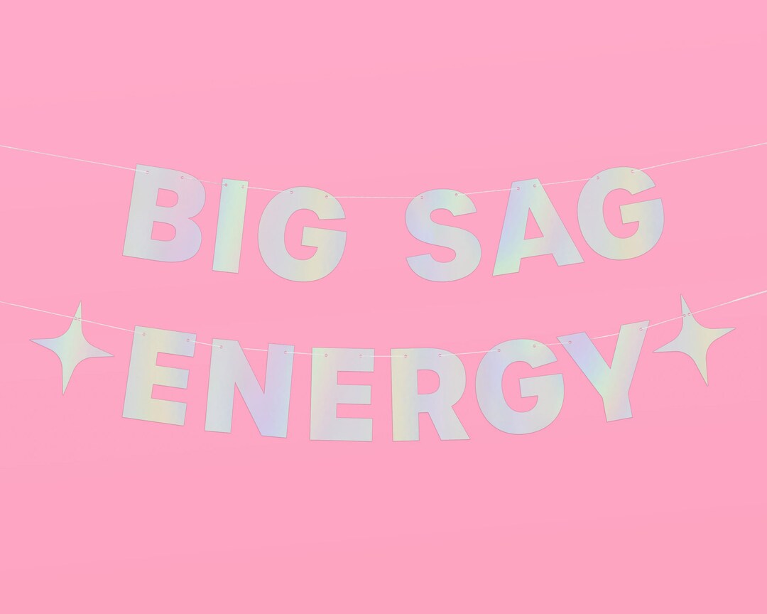 Xo, Fetti Big Sag Energy Birthday Party Iridescent Foil Banner - 5 Ft ...
