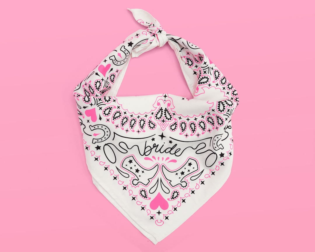 Xo, Fetti Bachelorette Party Pink Rodeo Bride Bandana | Last Rodeo ...