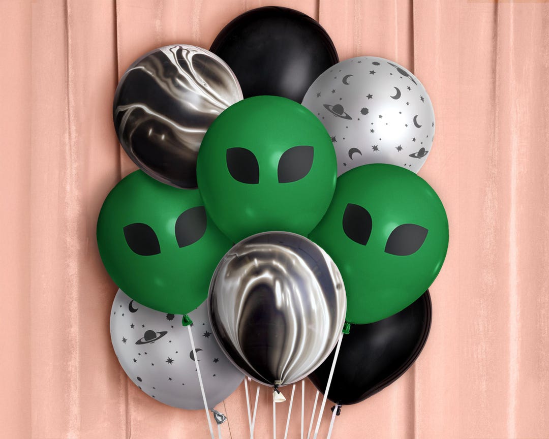 Xo, Space Alien Party Balloons - 24 Pk, 12" | Martian Kids Decorations ...