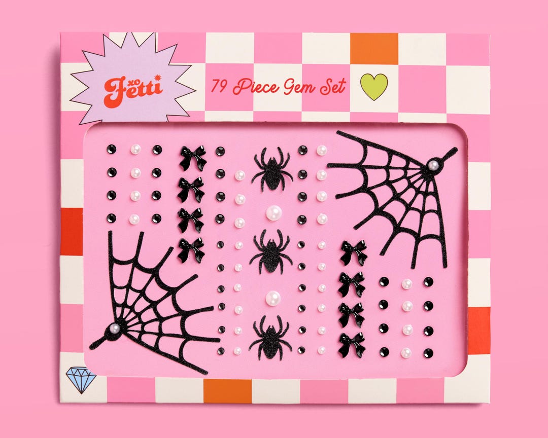 Xo, Fetti Romantic Horror Face Gems - 79 Pcs. | Gothic Face Stickers ...
