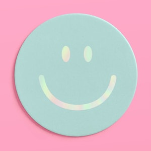 Xo, Fetti Smile Pastel Party Drink Coasters - 16 Pcs - Iridescent Foil ...