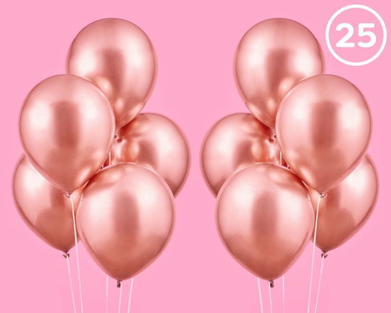 Rose Gold Chrome Balloons 25 Pk 12 Bachelorette - Etsy