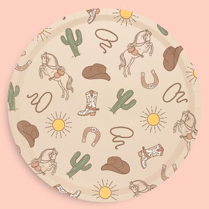 Xo, Fetti Western Rodeo Paper Plates - 24 Pk, 9" | Cowboy Birthday ...