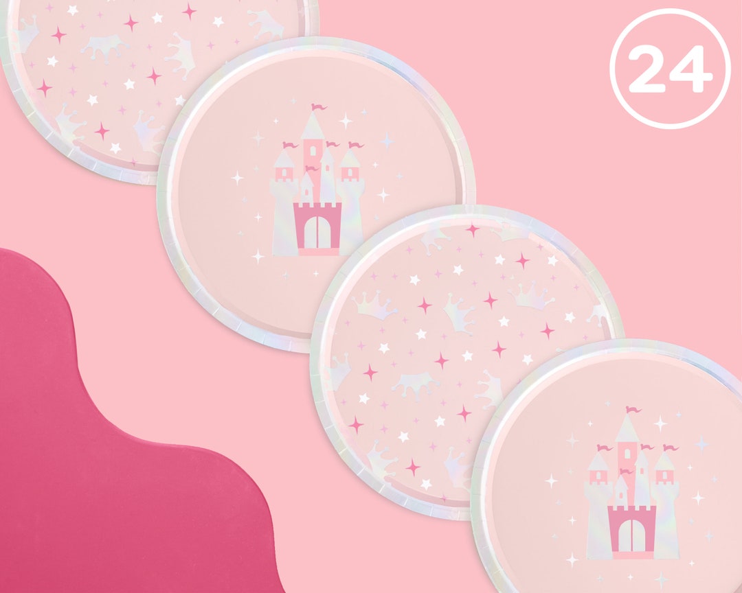 Xo, Fetti Princess Party Foil Paper Plates - 24 Pk, 9" | Magical Castle ...