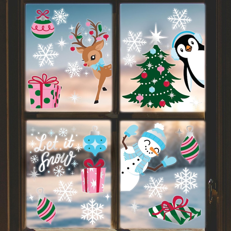 Winter Snow Window Clings - Etsy