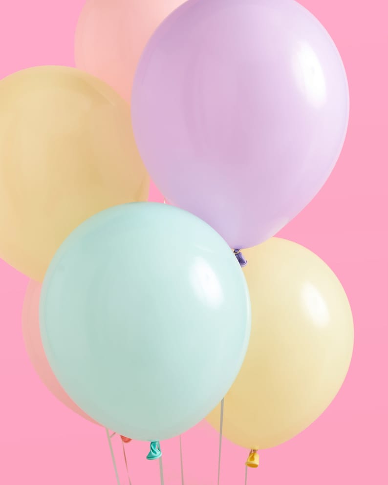 Pastel Birthday Balloon Set - 24 Pk, 12" | Bachelorette Party ...