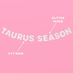 Xo, Fetti Taurus Season Birthday Party Silver Glitter Banner - 5 Ft. | Zodiac Taurus, Horoscope ...