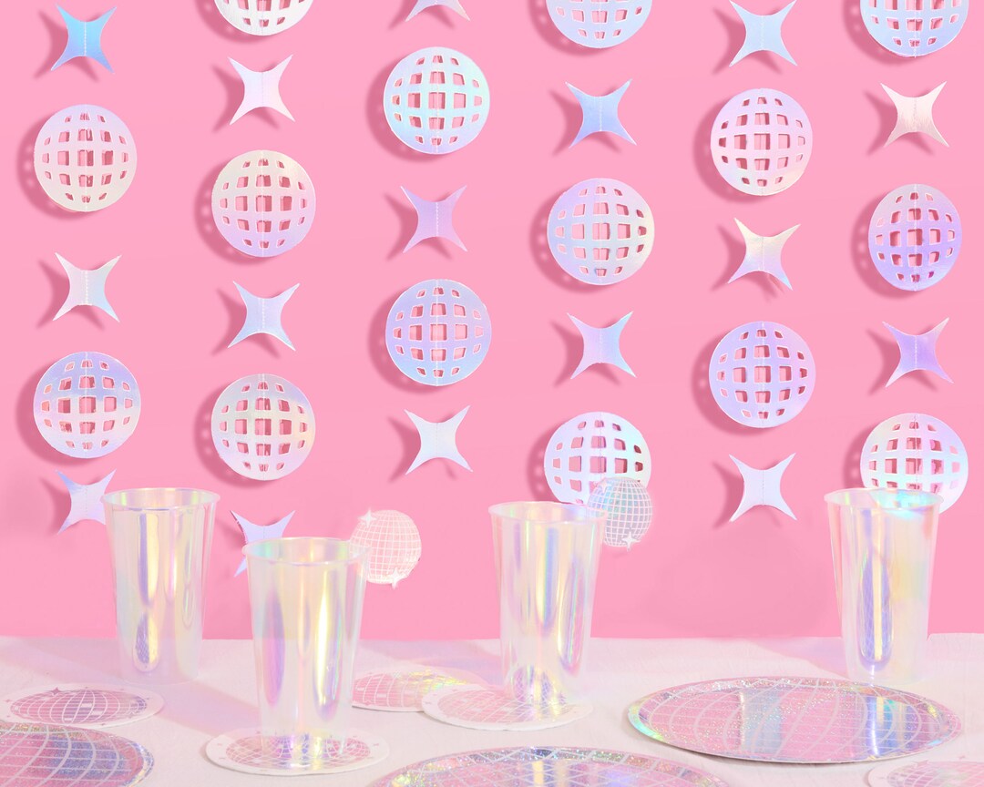 Xo, Fetti Iridescent Disco + Sparkle Hanging Garland - 4 Pcs, 12 ...