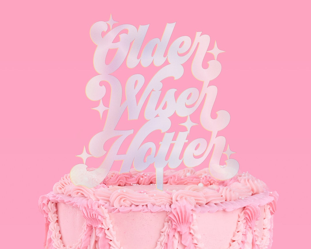 Pink Birthday Decorations Xo Fetti 10 Iridescent Glitter Party Cake ...