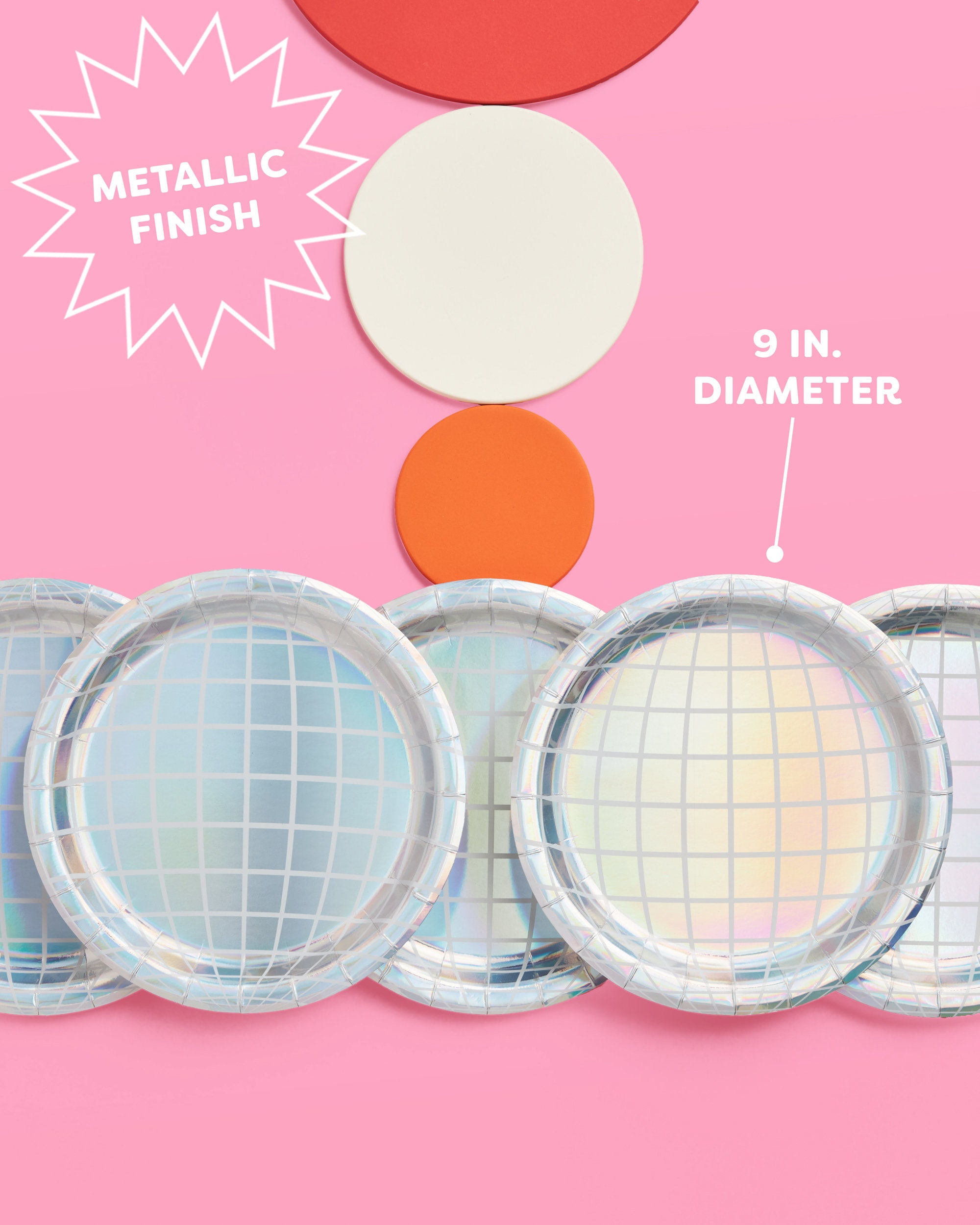 Disco Ball Paper Plates - 25 Pk, 9" | Bachelorette Party Decorations ...