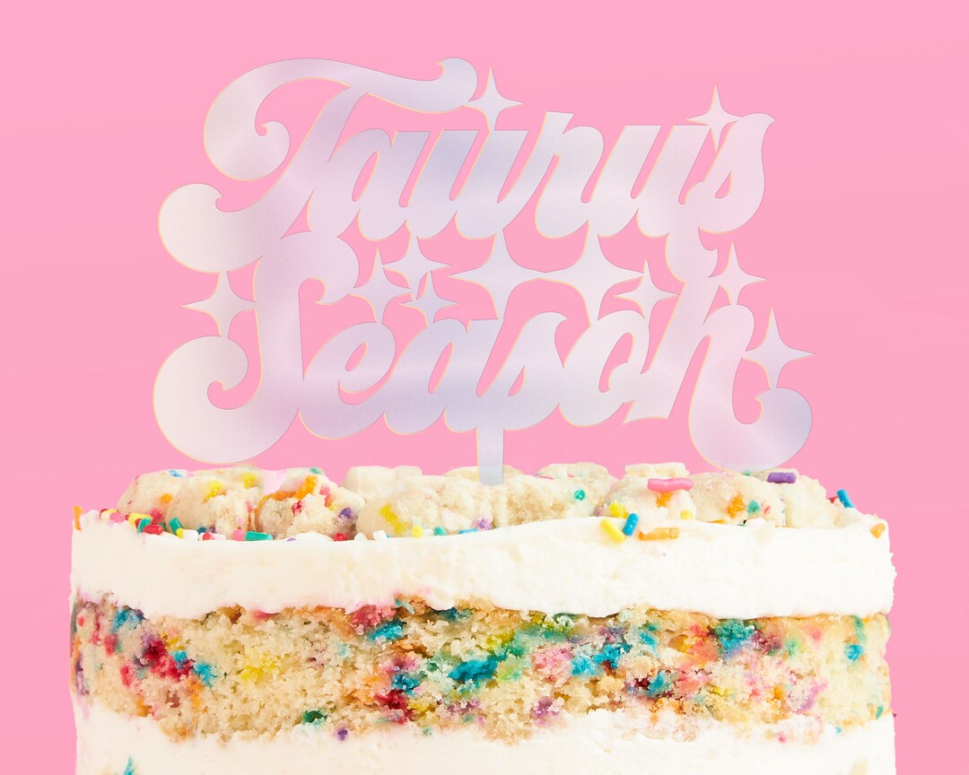 Xo, Fetti Taurus Season Birthday Cake Topper - 5" | Zodiac Taurus ...