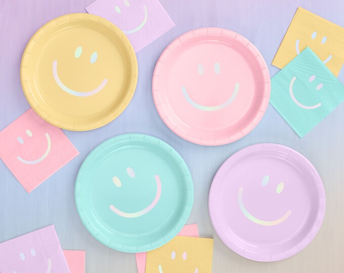 One Cool Dude Smiley Plates | One Happy Dude Birthday | One Cool Dude ...